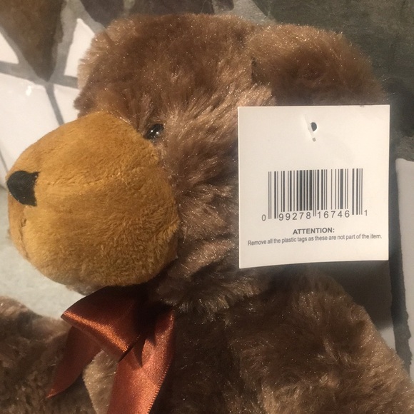 Napco Imports | Toys | Nwt Brown Teddy Bear Neck Bow Tie Ribbon New ...